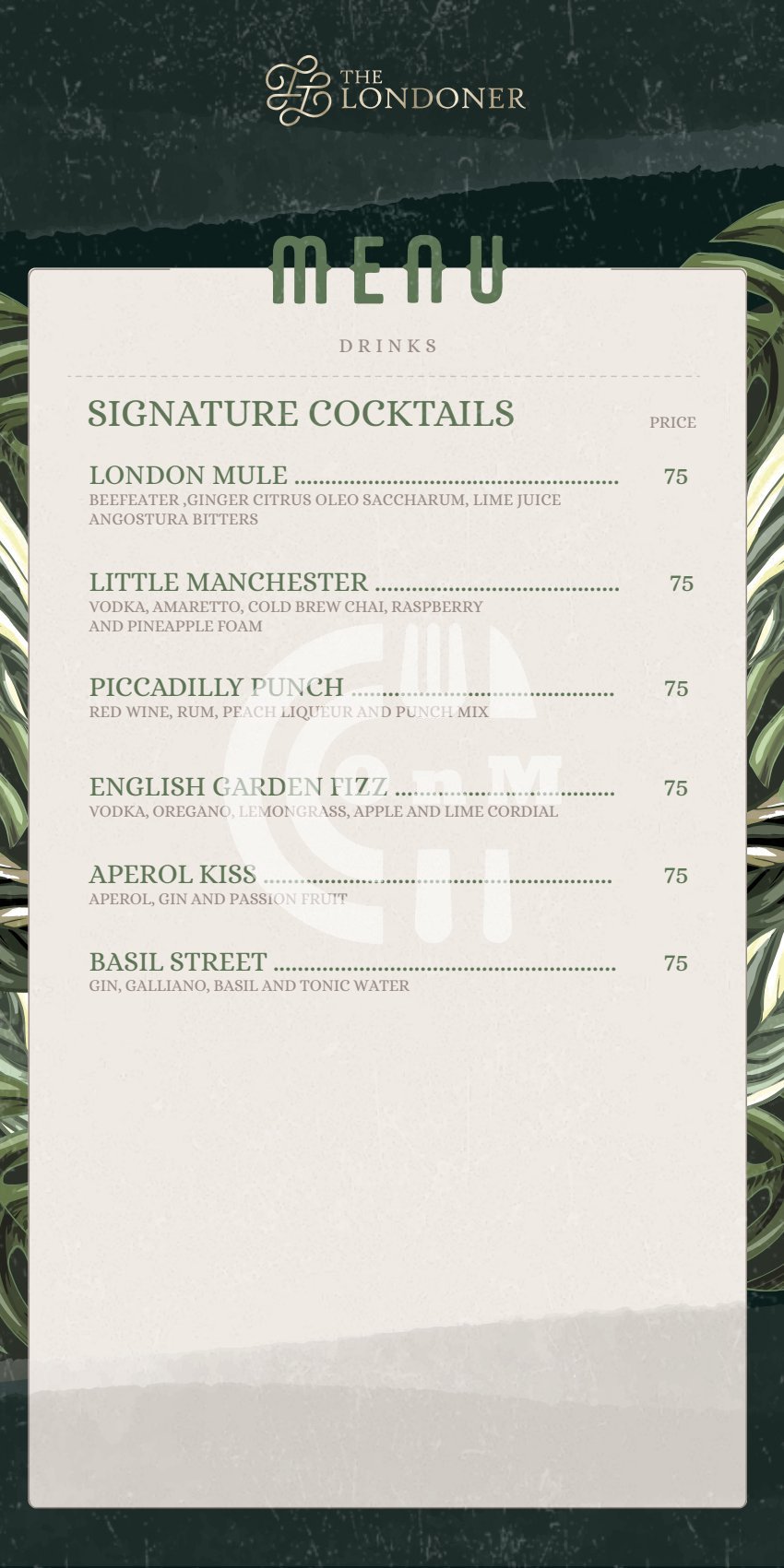 The Londoner Doha - Offer n Menu